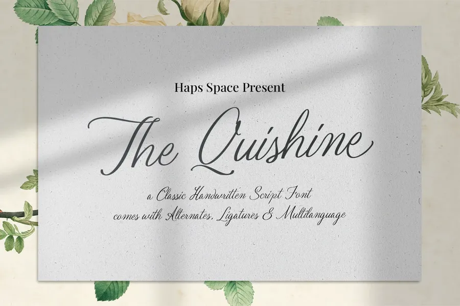 The Quishine – Classic Handwritten » Freefont.pro